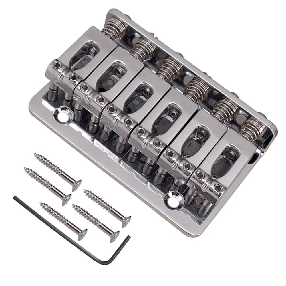 Бридж для 6-струнной электрогитары, серебристый, с вогнутой седлой, верхняя загрузка, 65мм