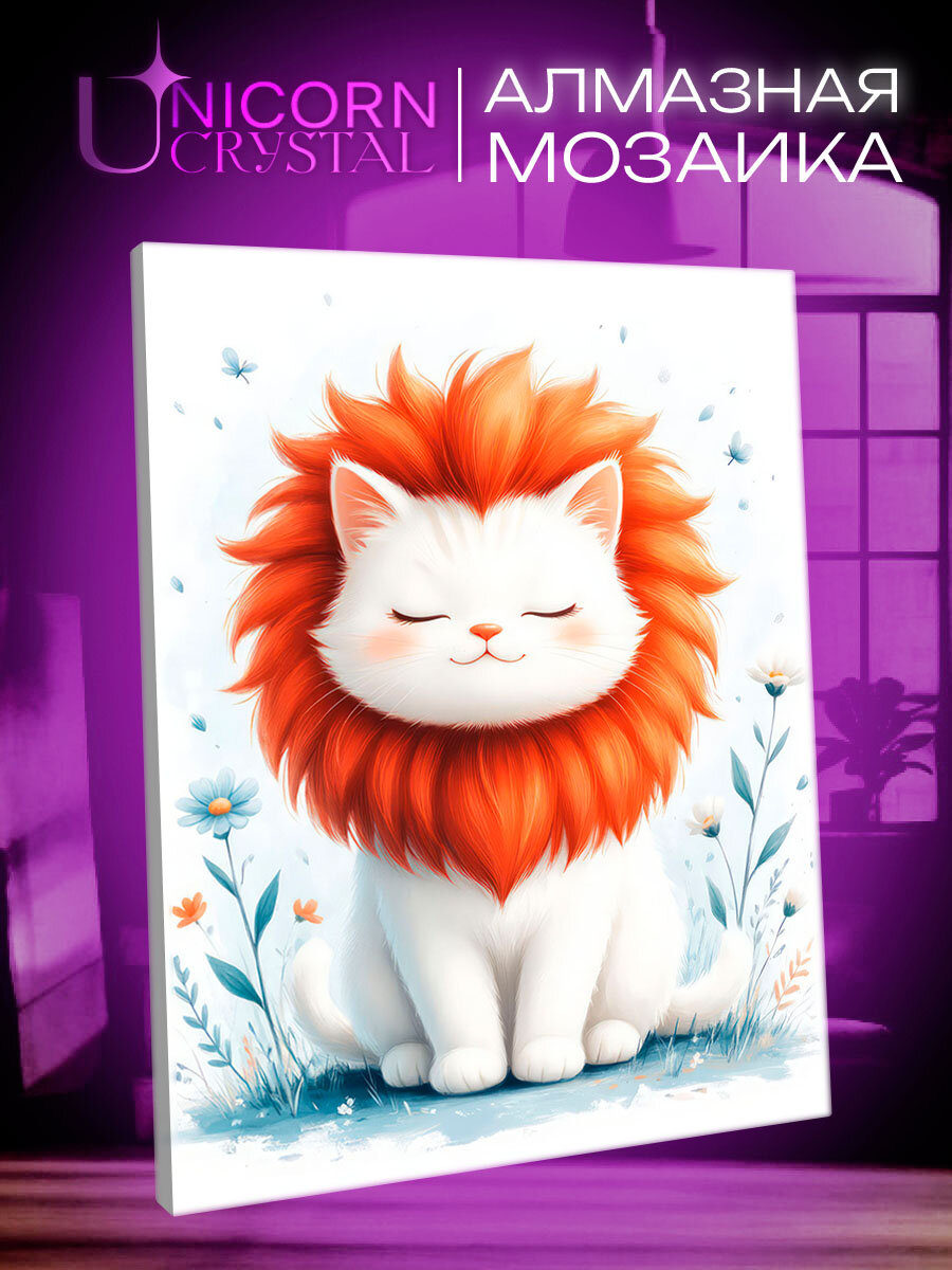 Алмазная мозаика Лев