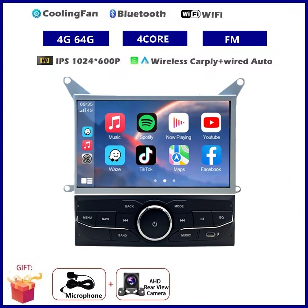 Android 15 для Citroen C4 Grand Picasso 2006-2013 iPhone Carplay, авторадио, 4G 64G WIFI CarPlay