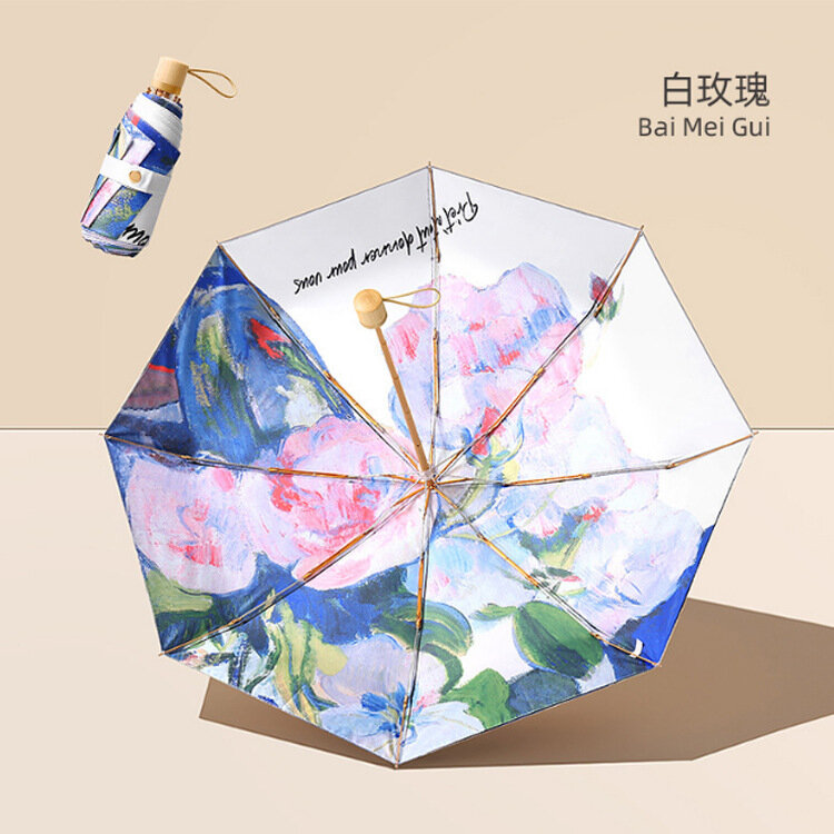 Зонт, двухслойный, виниловый, складной, с 8 косточками