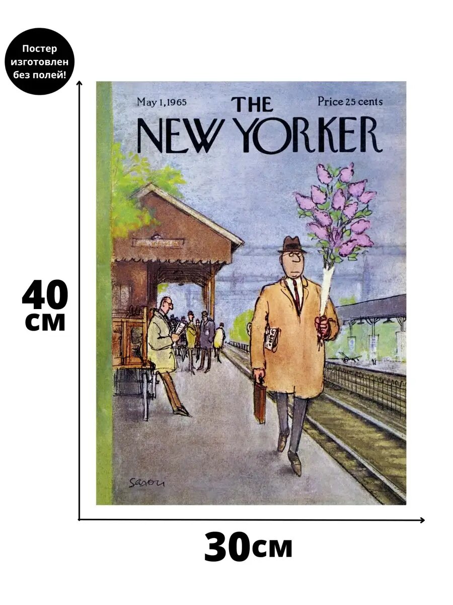 Постер Нью Йоркер май New Yorker, 30 x 40 см (без полей), бумага, без рамы