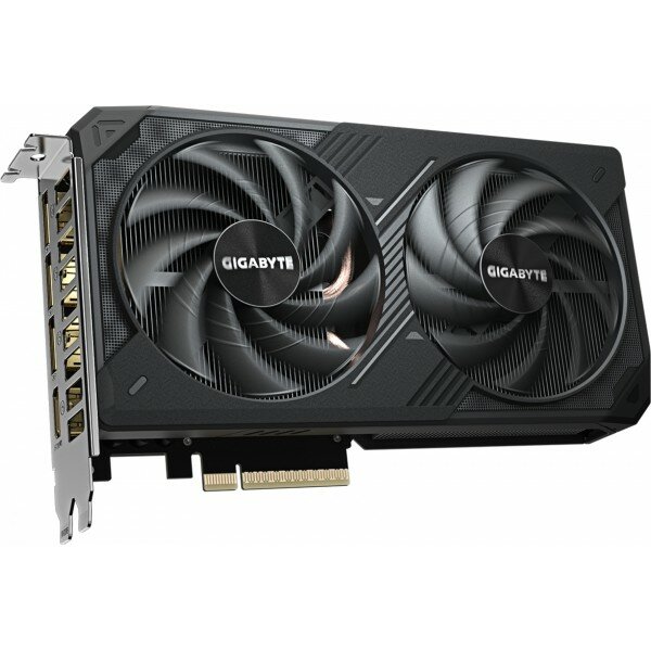Видеокарта Gigabyte GeForce RTX 5060 Ti Windforce, NVIDIA RTX 5060 Ti, 8 ГБ GDDR7, 128 бит, PCI-e 5.0, 1xHDMI, 3xDP, 2572 МГц