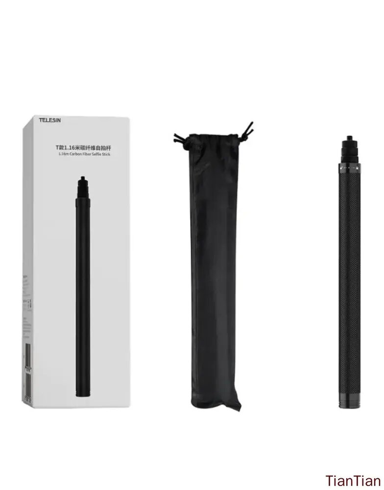 Карбоновый монопод селфи-палка Telesin (25-116см)