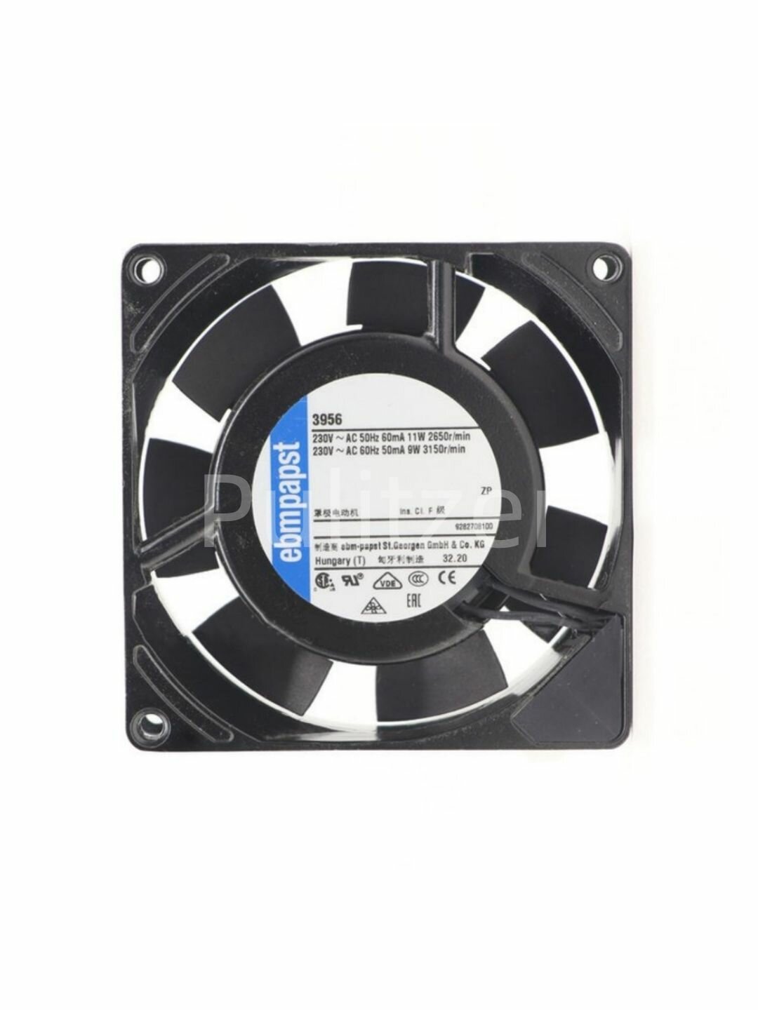 Вентилятор Ebmpapst 3956L 92*92*25 мм термостойкий компактный осевой вентилятор 230 В 6 Вт 1550 об/мин