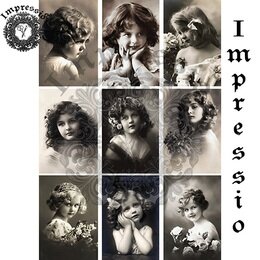 Набор декупажных карт Impressio "Девочки", "Прованс", "Винтаж", 3 шт.
