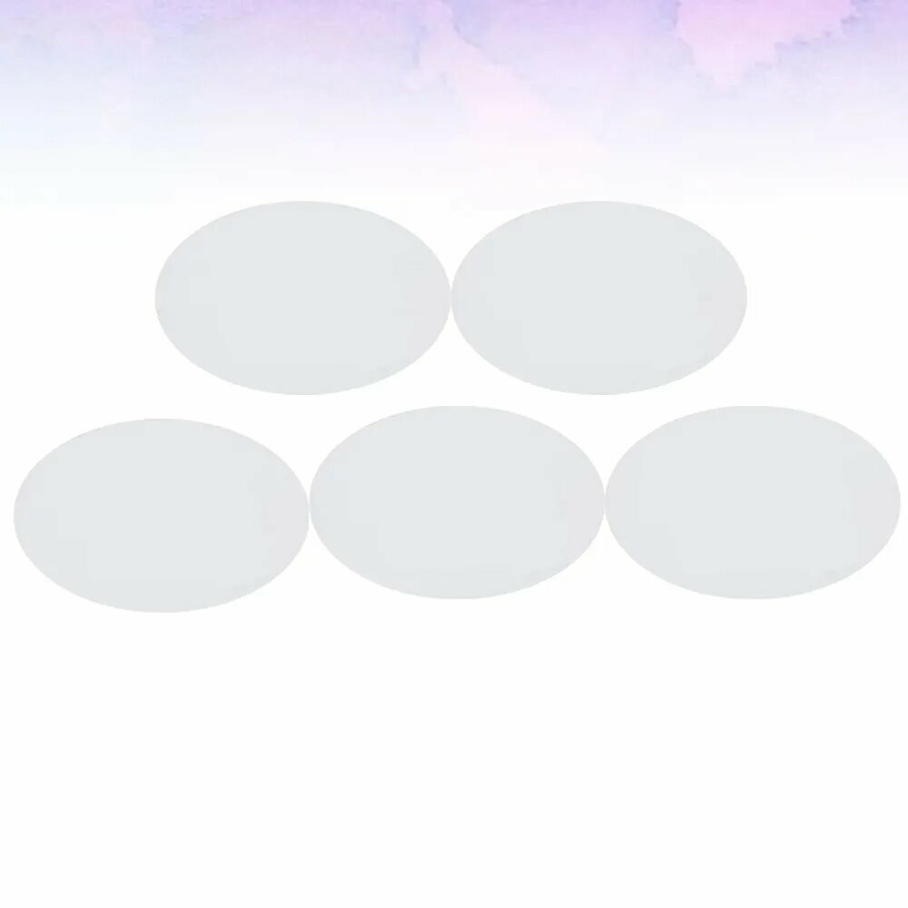Набор из 5 белых овальных холстов из хлопка для художественного рисования