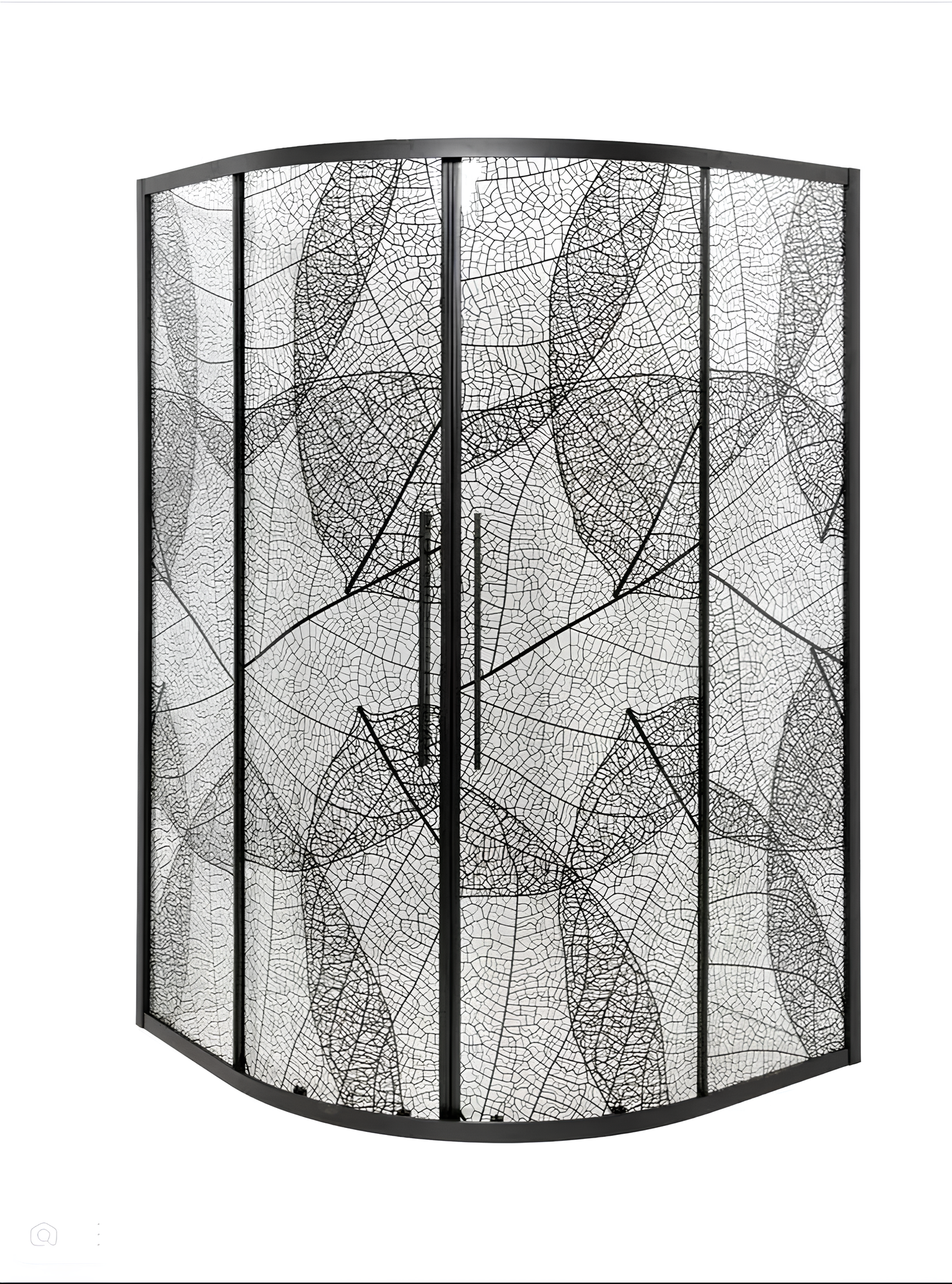 Душевое ограждение Deto HB90, 90х90 см, алюминий, черный, без поддона