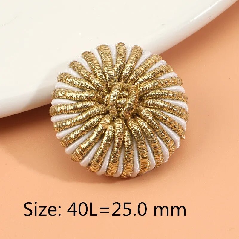 Комплект из 5 золотых китайских кнопок для одежды 1