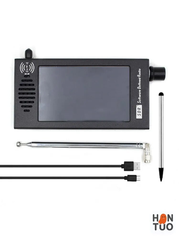 Радиоприемник SDR Software Defined Radio портативный черный дисплей