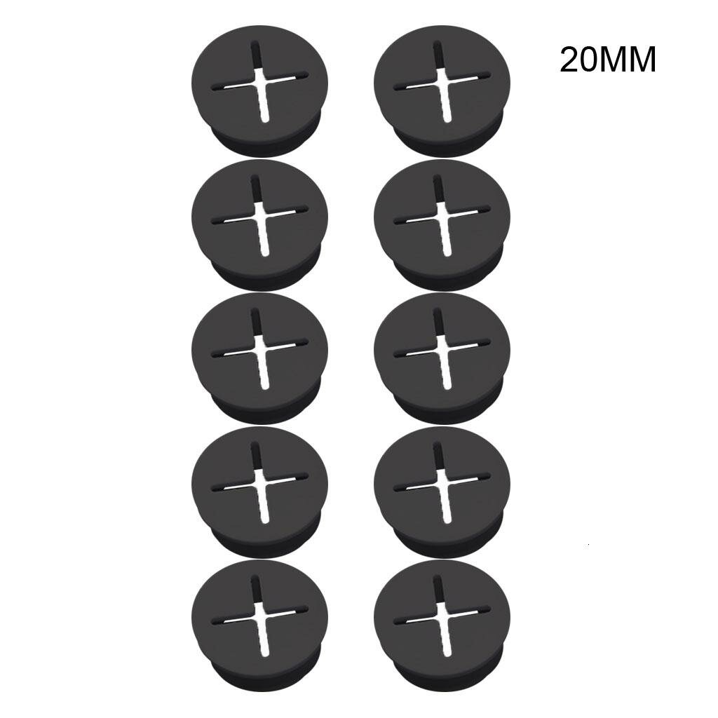 Резиновые кабельные громметы для стола, Черный - 20mm