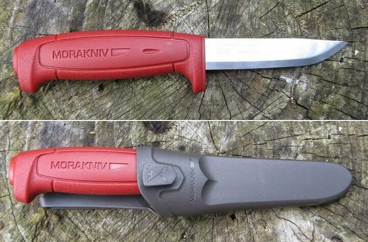 Нож Morakniv Basic 511 Red, углеродистая сталь, красный, для туризма, охоты, рыбалки и хозяйственных работ — фото 1