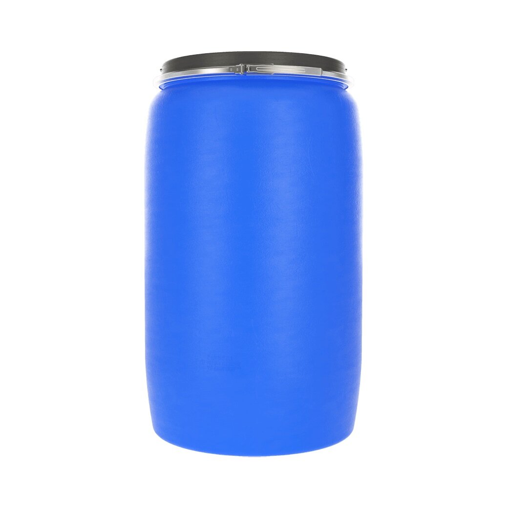 Бочка пластмассовая ЗТИ С крышкой на металлическом обруче, объем 227 л (20164)