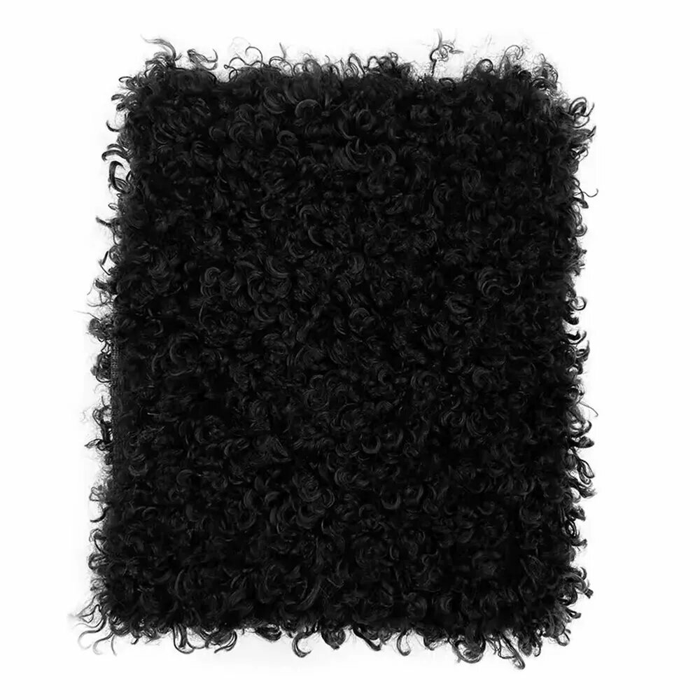 Кудрявая искусственная ткань для рукоделия, обивки, черная