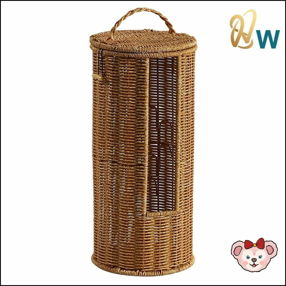 Держатель для хранения туалетной бумаги: плетеная вручную корзина для хранения, декоративная корзина для полотенец и туалетной бумаги для дома, отеля, ванной комнаты, гостиной