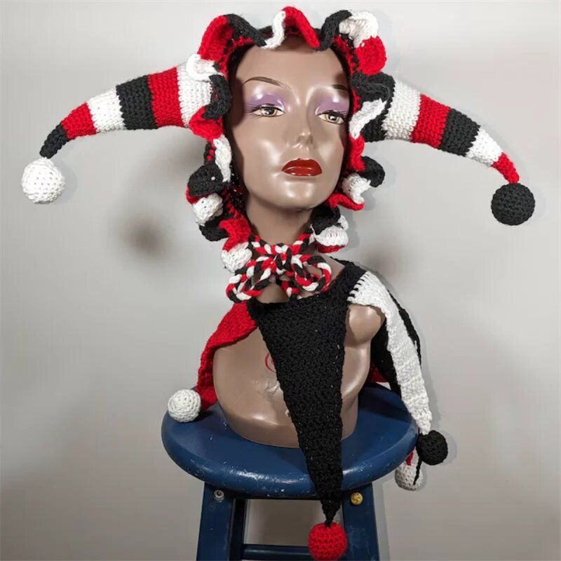 Ручная вязаная шляпа клоуна A5