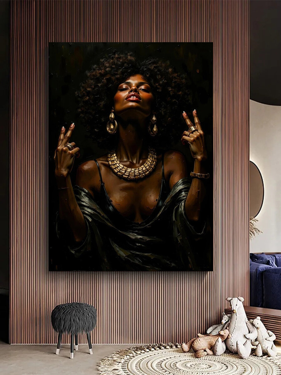 Картина на стену - "Сексуальная девушка, голая 18+, масляная живопись, эротический арт" , 60х80 см.