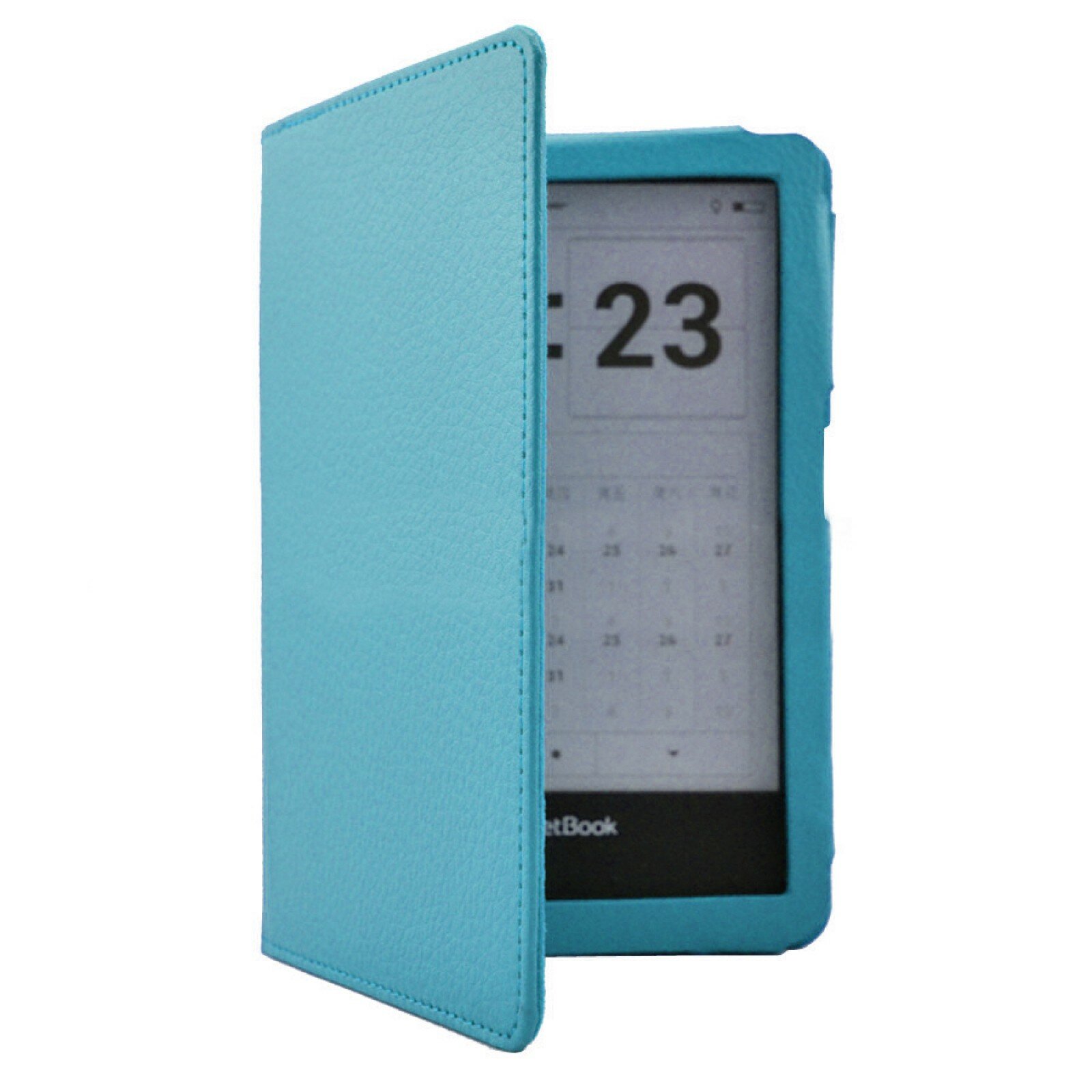 Чехол-обложка MyPads для PocketBook 650 Limited Edition и 650 Ultra из эко-кожи с магнитной крышкой голубой