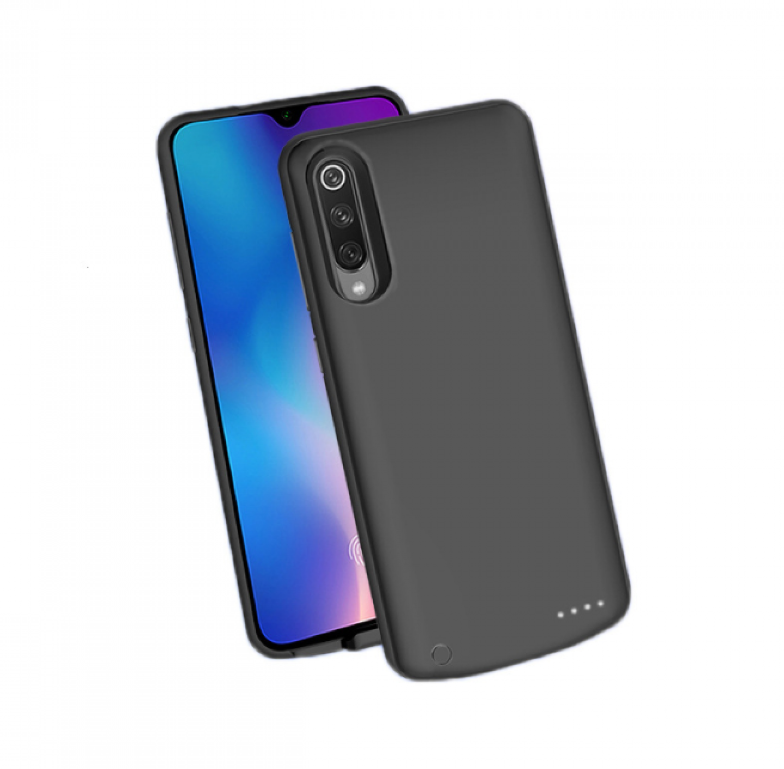 Чехол-бампер MyPads с аккумулятором 6500mAh для Xiaomi Mi 9 SE черный защитный