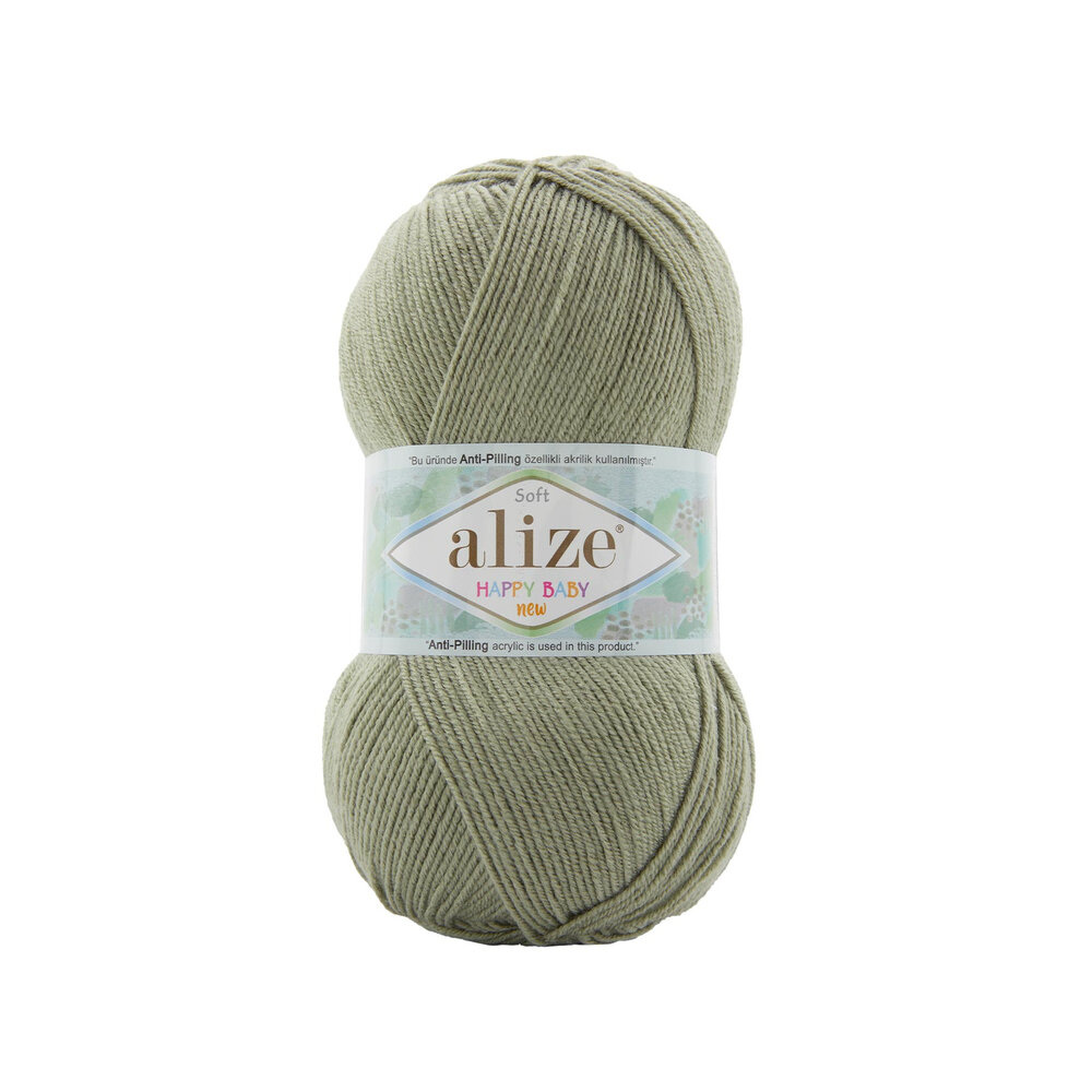 Пряжа для вязания Alize Happy baby new 138 полынь 100 гр/320 м 10% бамбук, 90% антипилинг акрил