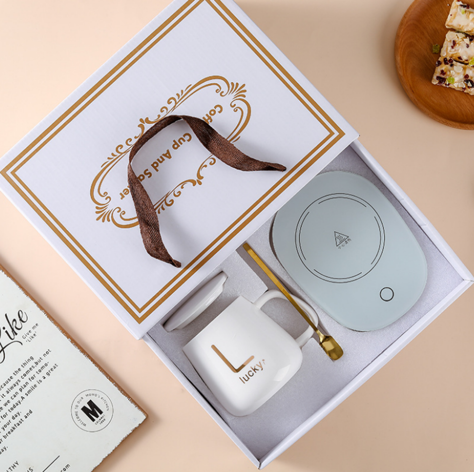 Нагревательная керамическая кружка MyPads M153-707 с поддержкой температуры 55°C, USB питание