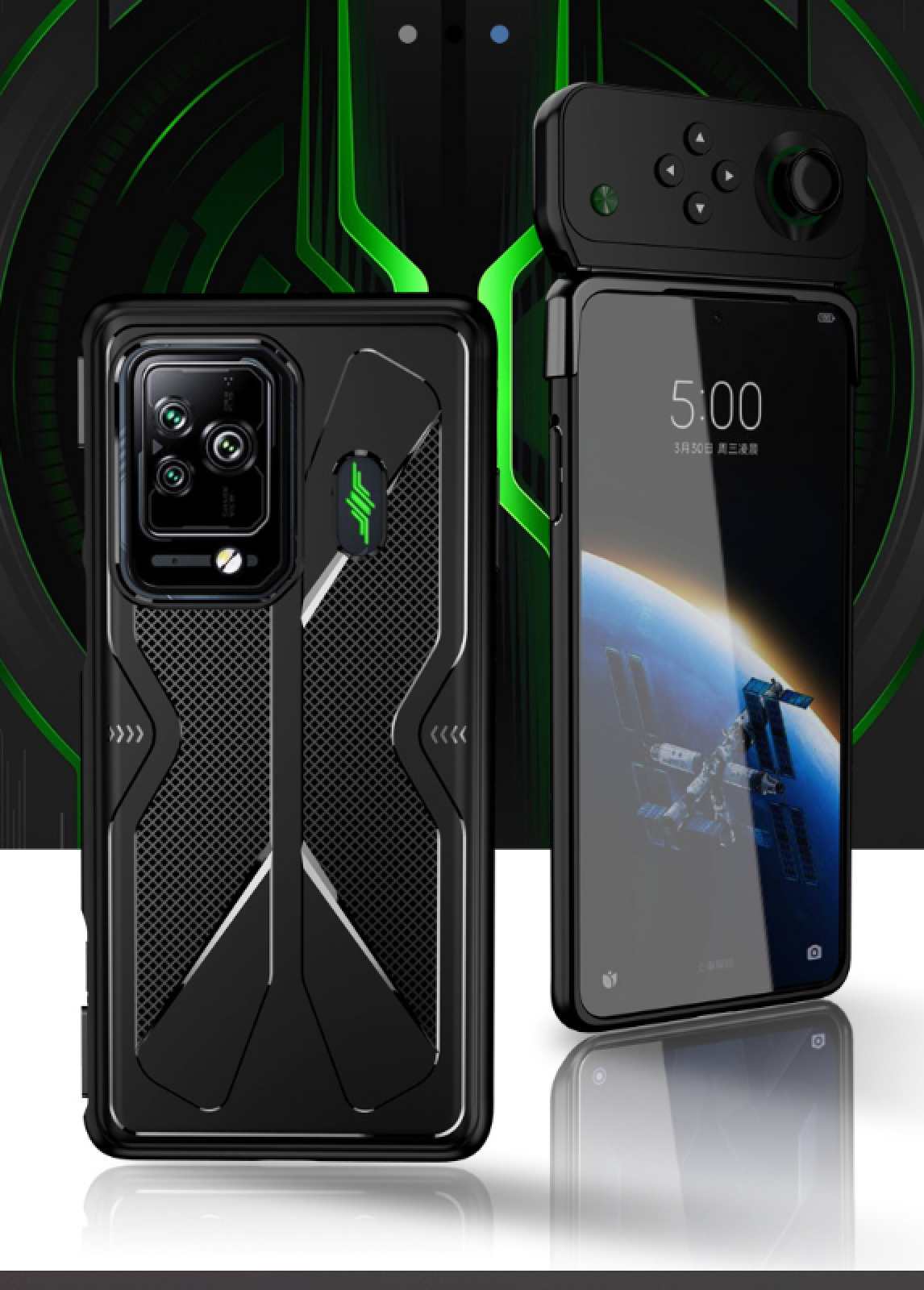 Противоударный чехол-бампер MyPads для Xiaomi Black Shark 5 Pro черный ударопрочный