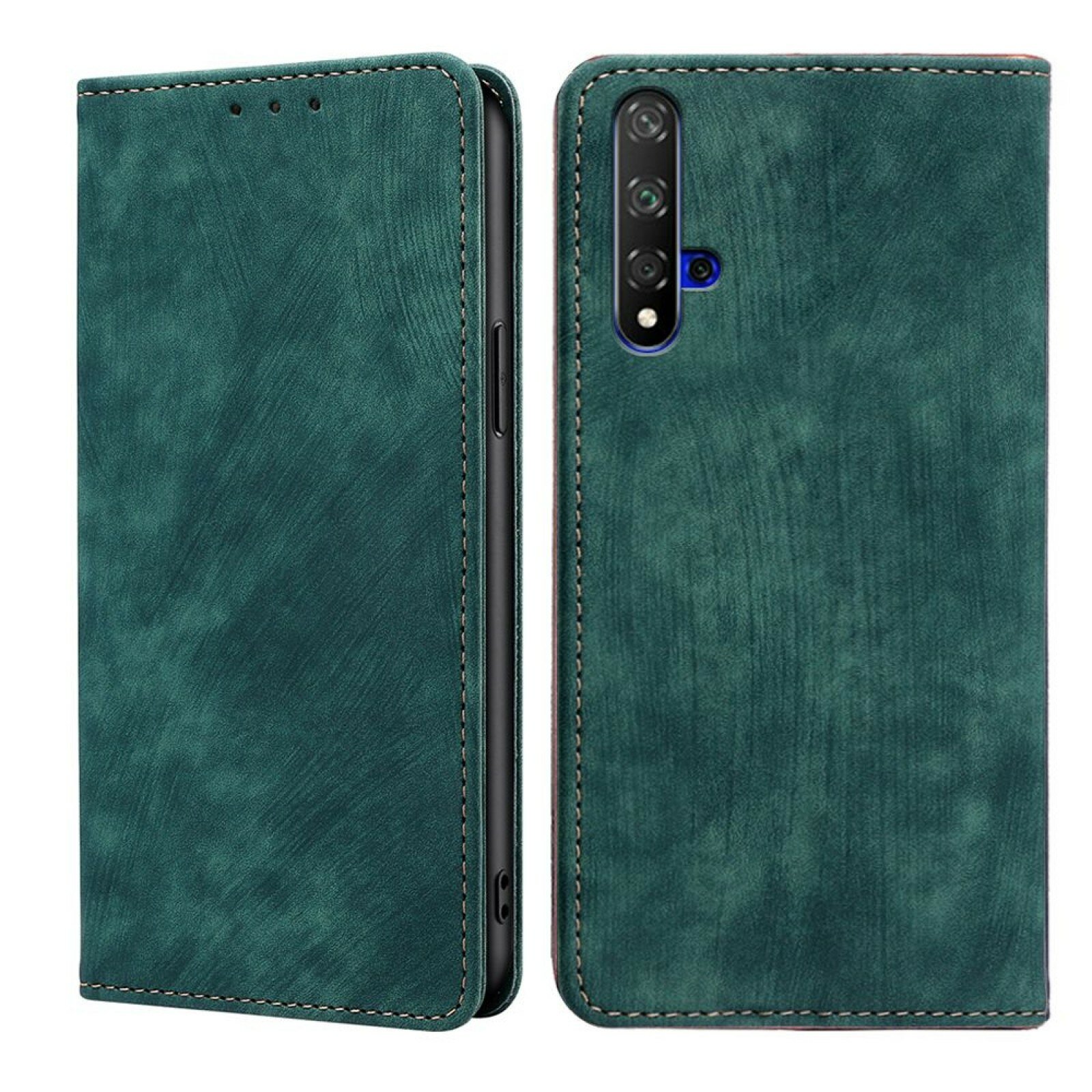 Чехол-книжка MyPads для Honor 20 и Huawei Nova 5T зеленый мягкий и износостойкий