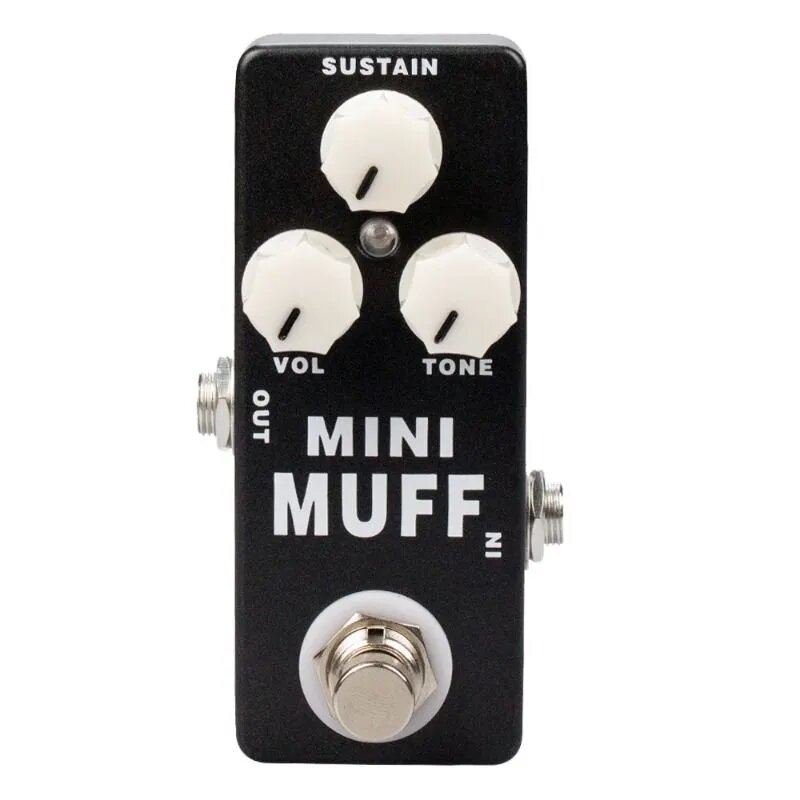 MOSKY MINI MUFF гитарный процессор эффектов дисторшн-фузз, нержавеющая сталь, для электрогитары — фото 1