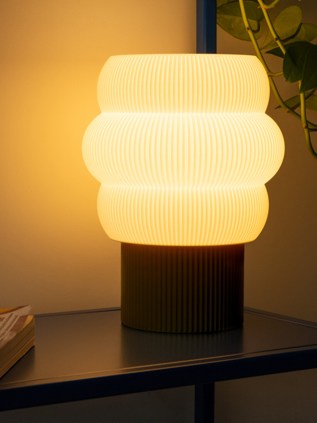 Лампа настольная Kumo Honey коричневая, 3D, E27, светильник ночник в форме ложки меда