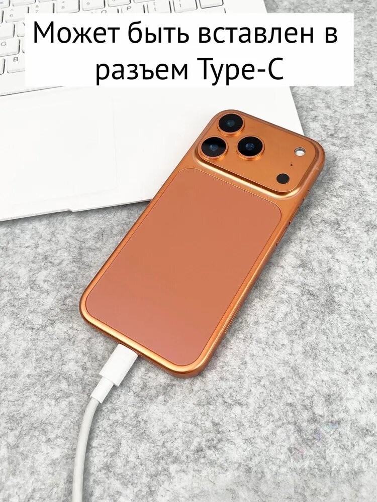 Муляж телефона iPhone 17 Pro Max 1:1 копия модели с логотипом, апгрейд до стеклянного экрана — фото 1