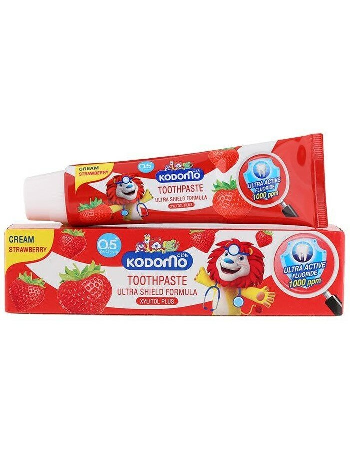[KODOMO] Детская зубная паста клубника Ultra Shield Cream, 40гр