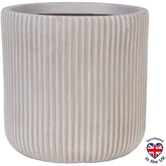 Кашпо напольное Idealist Lite Idealist Урбан круглое, файберстоун, беж Д45 В45 см (RVS-RND-45-BB)