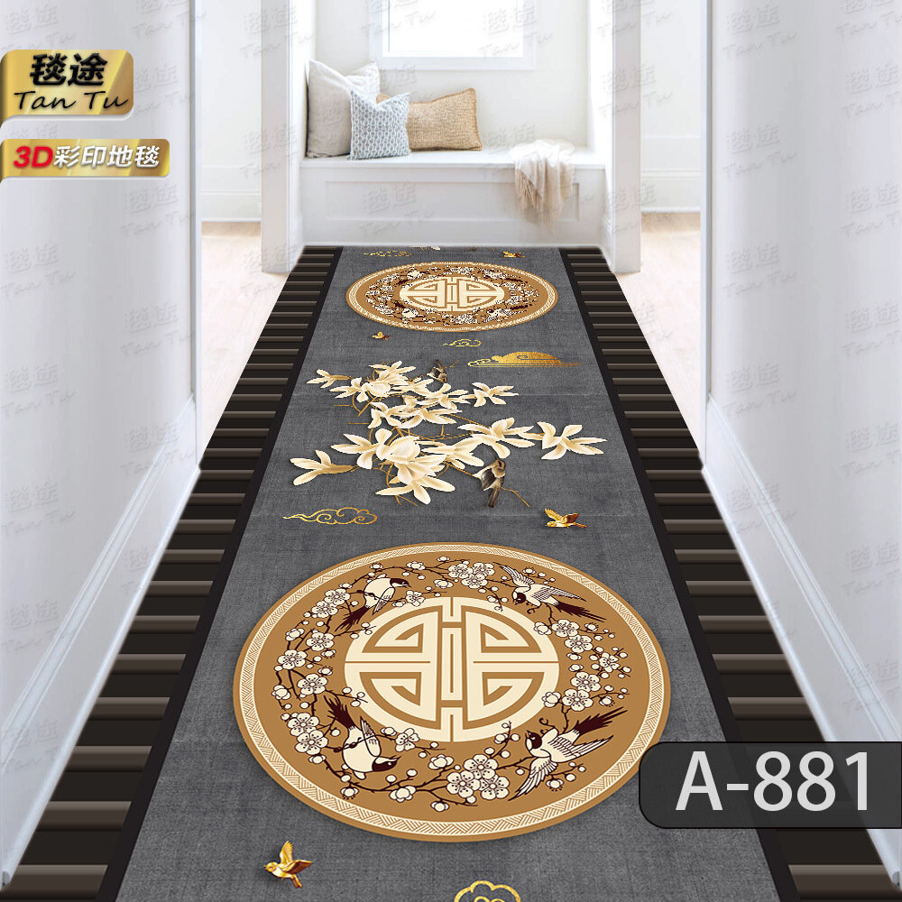 Коврик для пола в отеле, 3D-коврик, который можно разрезать, для входа, коридора, прихожей, лестницы, длинная полоса коврового покрытия для отелей.