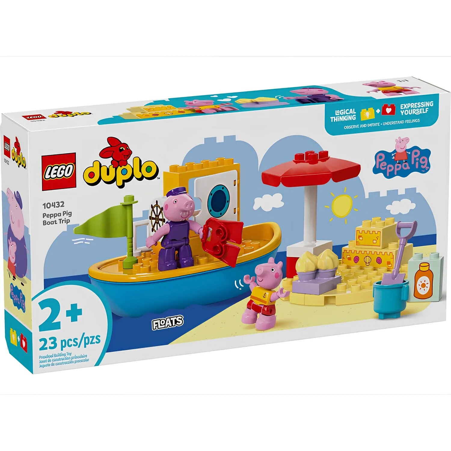 Конструктор LEGO 10432 DUPLO Свинка Пеппа: прогулка на лодке