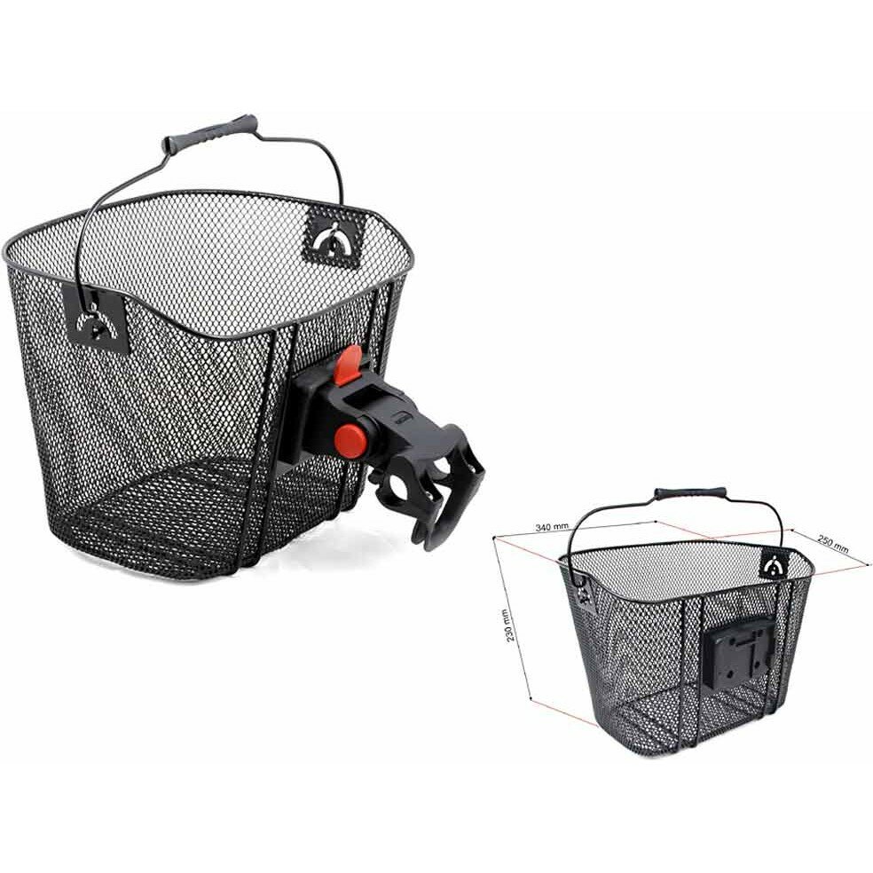 Корзина велосипедная Author передняя 34х25х23см, быстросъемная, для руля 25,4/31,8мм, с ручкой, сталь, 8-15290005