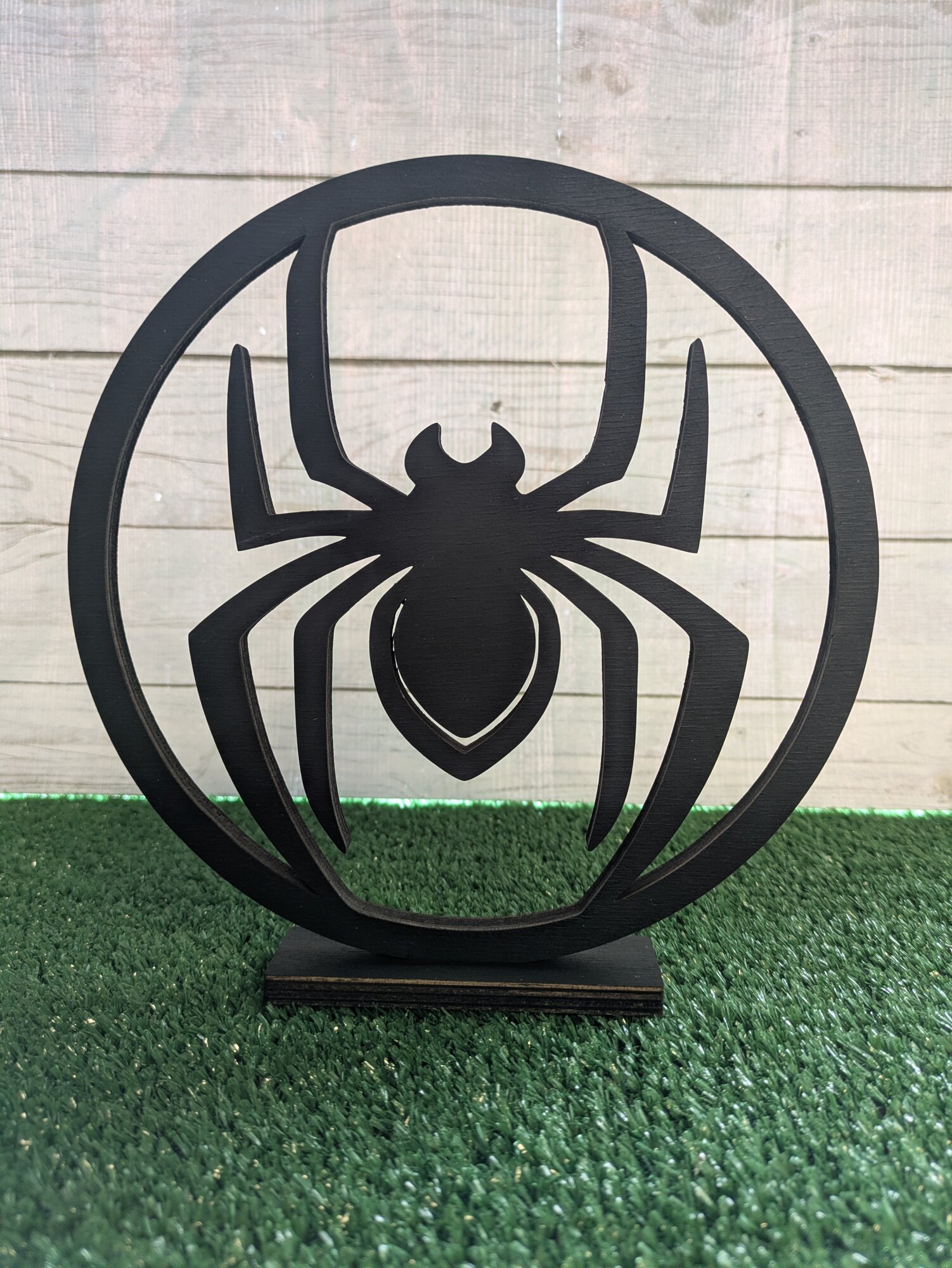 Фигура "Человек-паук", ручная работа, дерево, 20x20 см, чёрный