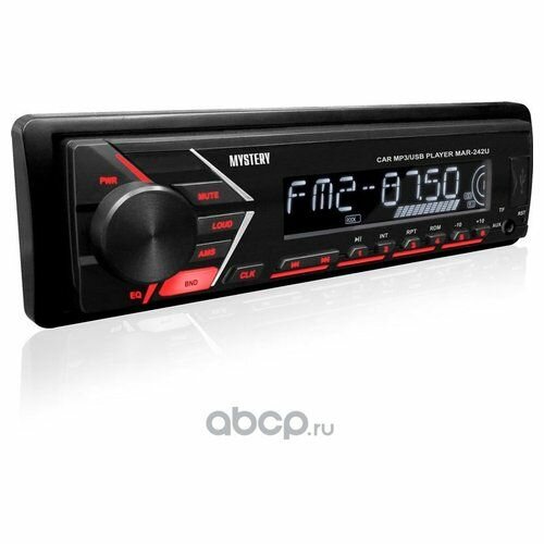 Автомагнитола Mystery , 4x50 Вт, MP3, USB, AUX, красная подсветка MYSTERY MAR-242U Mystery MAR242U