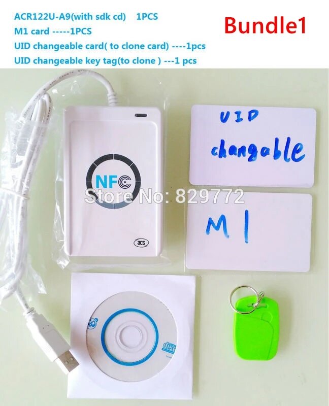 Смарт-карта NFC ACR122U RFID ACR 122U, считыватель смарт-карт, записывающее устройство с UID, клон программного обеспечения S50, карта контроля доступа ISO 14443