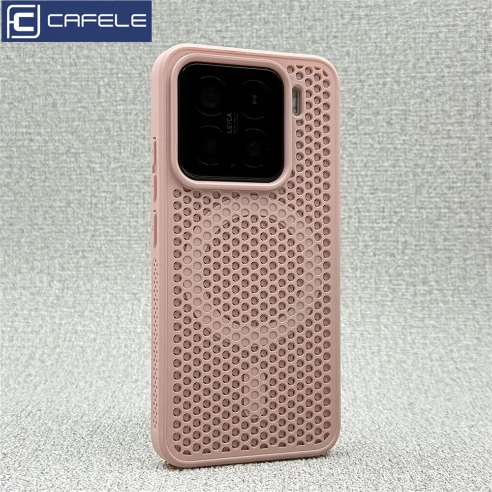Для Xiaomi 15 14 13 13T Pro чехол сотовый рассеиватель тепла дышащая Сяоми 13T Про, Розовый, Розовый