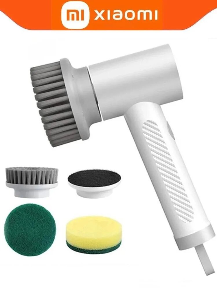 Xiaomi Электрическая щетка для посуды XL-DDQJS01, 1 шт, белый цвет, сменные насадки