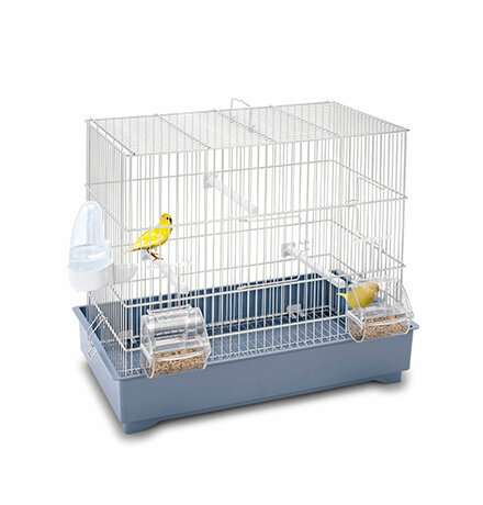 Клетка Аймак для птиц Пепельно-синяя 44х27х39 см