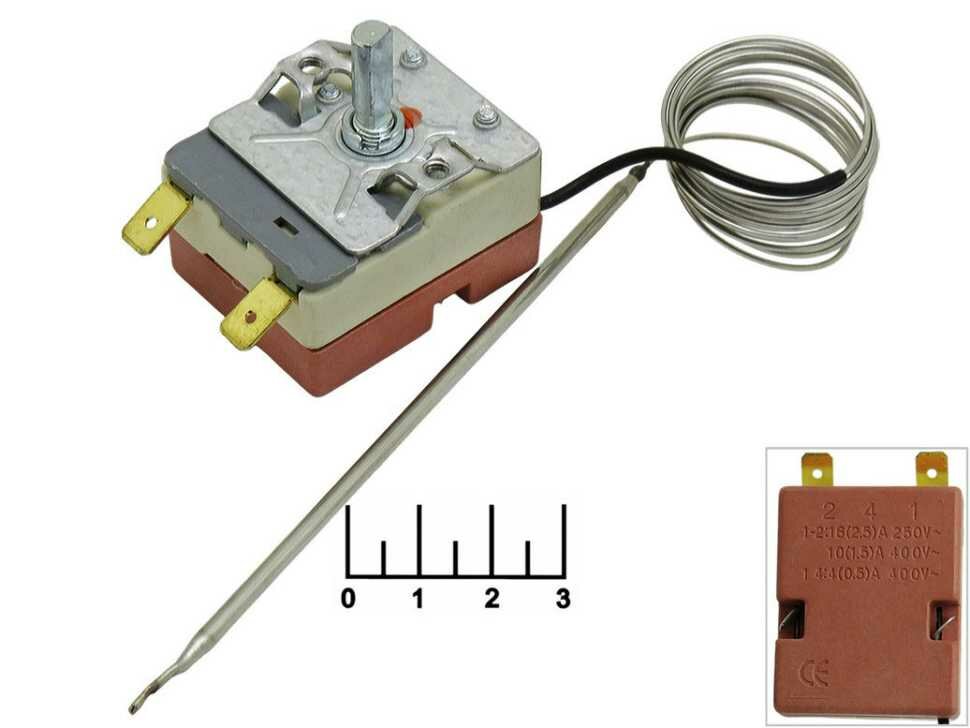 Терморегулятор капиллярный (+50.+300C) 16A 16мм (100462)