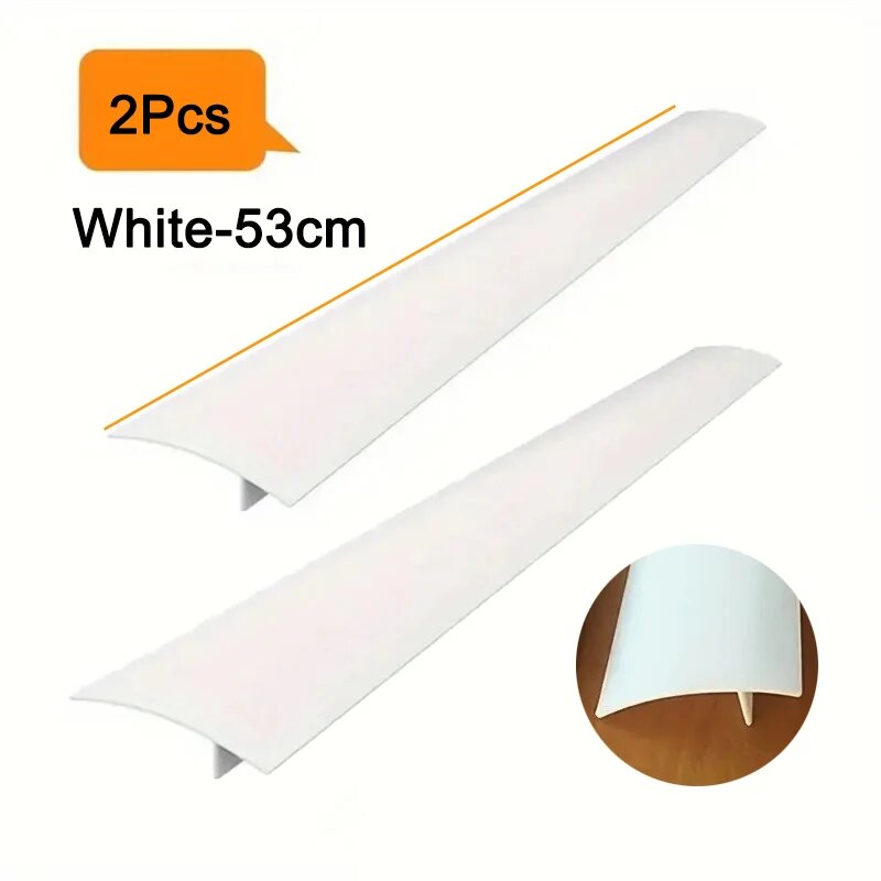 Белые крышки для зазоров плиты White-53cm 2PC