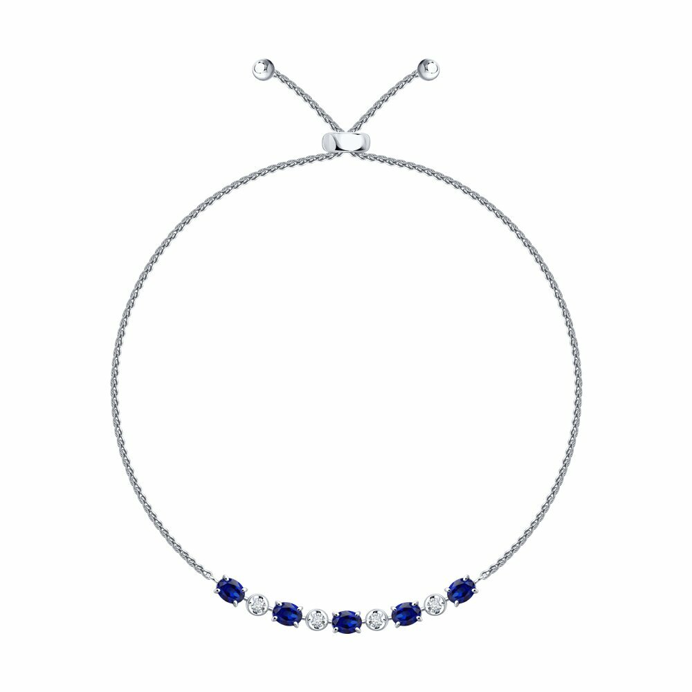 Браслет, белое золото, 585 проба