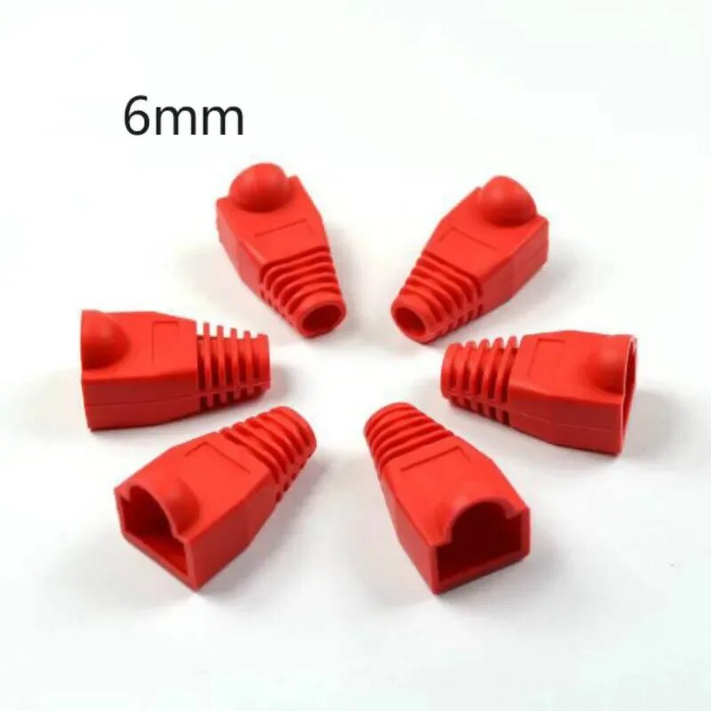 Защитные втулки для USB-кабелей CAT5E/6, случайный цвет 50Pcs, Red