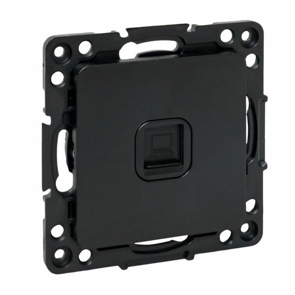Розетка компьютерная 1-м Стокгольм RJ45 механизм черн. PROxima EKF EZK01-035-10