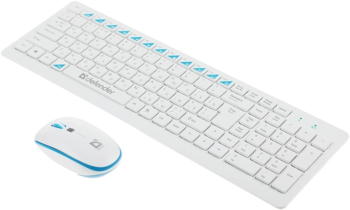Клавиатура + мышь Defender Skyline 895 Nano W(Белый) Кл:104, 1000/1500/2000dpi 45895