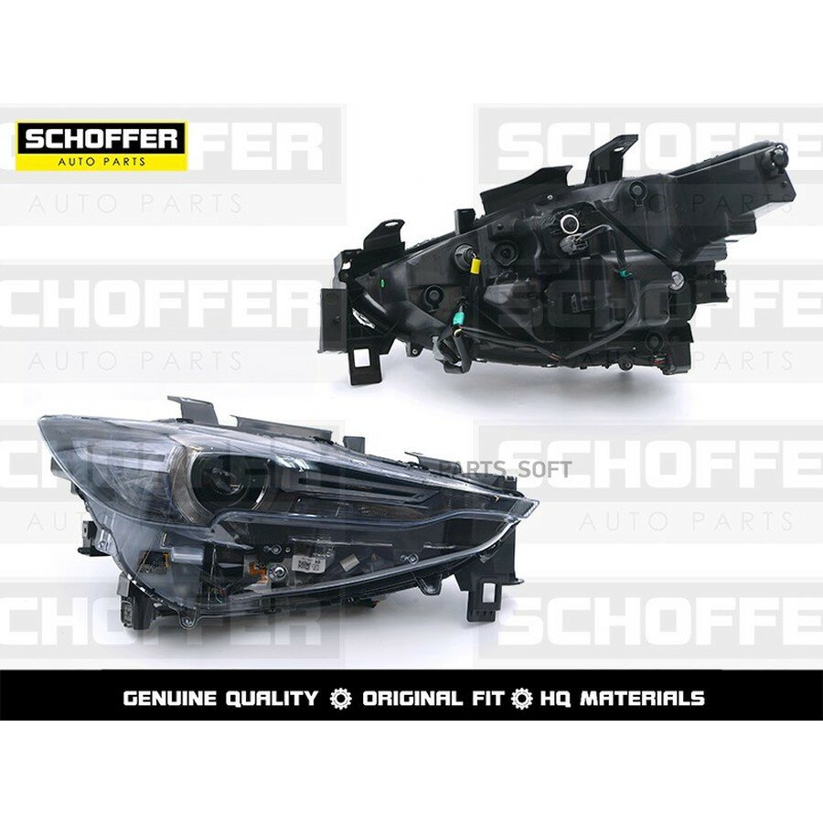 Фара правая Mazda CX-5 2 (2017-нв) адаптивное освещение, светодиодная (LED) от официального дистрибьютора, SCHOFFER, артикул SHF12103