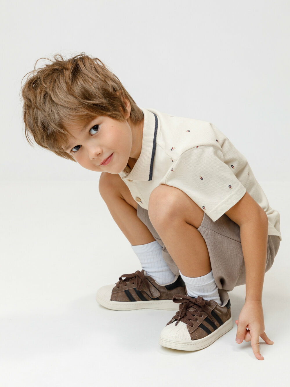 Поло футболка-поло из натурального хлопка для мальчика