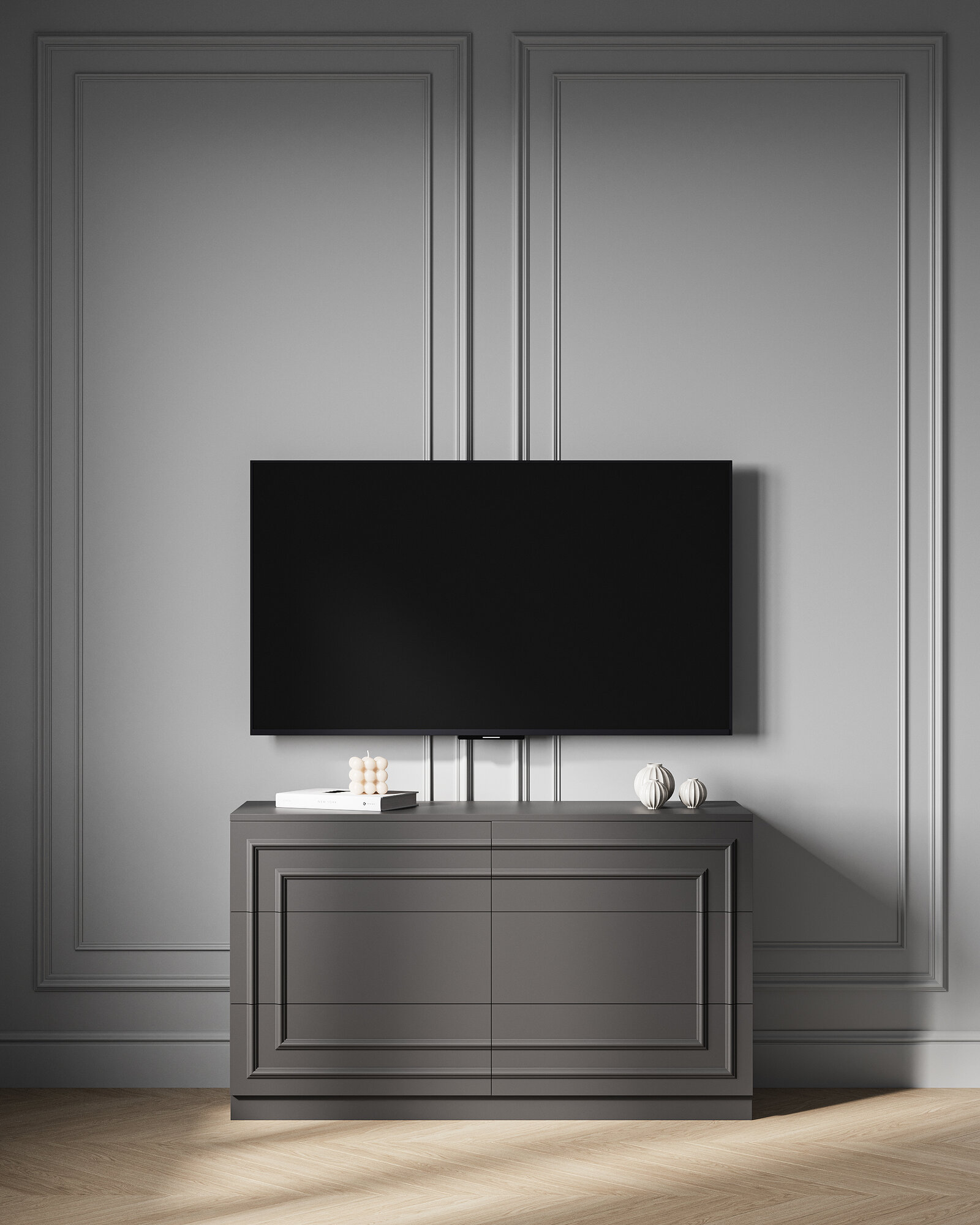 Комод Оливия с ящиками для одежды и хранения вещей, современный стиль, МДФ фасады