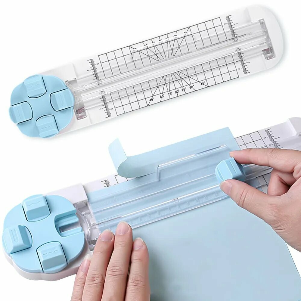 Резак офисный с защитой, для резки, биговки и перфорации, пластиковый